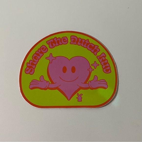 Dutch Bros | Other | Pink And Green Dutch Luv Dutch Bros Sticker | Poshmark